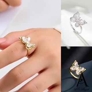 【ANGEL】甜美璀璨蝴蝶結水晶鑽開口彈性戒指(3色可選)-momo購物網 - 好評推薦 - 2025年8月