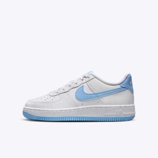 【NIKE 耐吉】Air Force 1 Lv8 大童 休閒鞋 運動 經典 AF1 低筒 白 水藍(FV5948-107)-momo購物網 ...