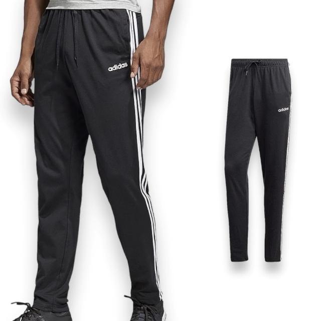 【adidas 愛迪達】經典三線褲 男款 修身 休閒長褲 黑色 棉褲 男生(DU0456) - momo購物網 - 好評推薦 -2024年10月