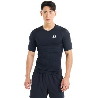 【UNDER ARMOUR】UA官方直營 男 HG Armour緊身短袖T-Shirt_1361518-001(黑色)-momo購物網