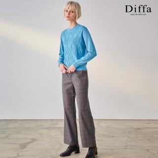 【Diffa】經典灰格直筒長寬褲-女-momo購物網 - 好評推薦 - 2025年3月