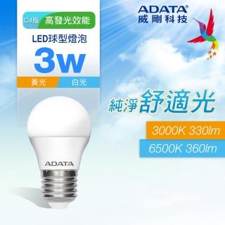 【ADATA 威剛】3W LED燈泡 高節能CNS認證C4-momo購物網 - 好評推薦 - 2025年12月