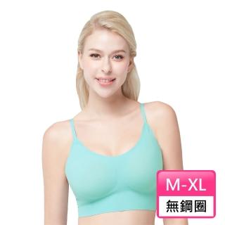 【Swear 思薇爾】Smart body系列M-XL無鋼圈素面無痕短背心(綠玉藍)-momo購物網