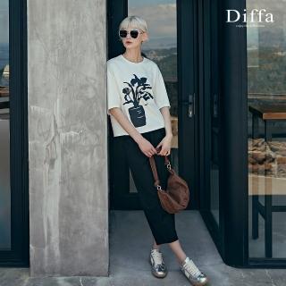 【Diffa】美型剪裁鬆緊腰長寬褲-女-momo購物網 - 好評推薦 - 2024年11月