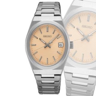 【SEIKO 精工】CS系列 簡約時尚 橫條紋女錶 -34mm 粉橘(SUR577P1/6N42-00N0P)-momo購物網 - 好評推薦 ...