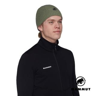 【Mammut 長毛象官方直營】Sublime Beanie 刺繡LOGO保暖針織羊毛帽 沼澤綠 #1191-01542-momo購物網
