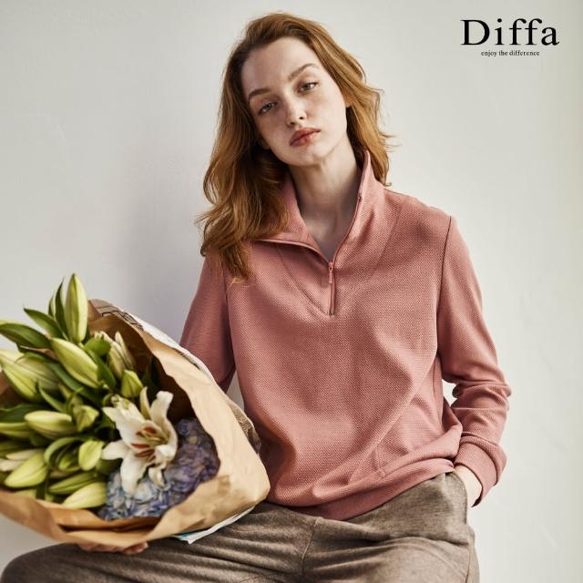 【Diffa】立領拉鍊式設計針織衫-女 - momo購物網 - 好評推薦 -2024年10月