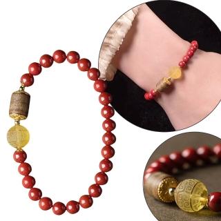 【KT DADA】沉香木手串 中國風手鍊 硃砂手鍊 蜜蠟手串 蜜蠟迴紋珠 串珠手鍊 禮物 紅色手鍊 手串-momo購物網 - 好評推薦 ...