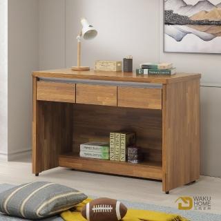 【WAKUHOME 瓦酷家具】Ari工業風木心板4尺三抽書桌A005-290-momo購物網 - 好評推薦 - 2025年6月