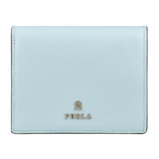 【FURLA 芙拉】FURLA CAMELIA字母LOGO釦式小牛皮4卡對折短夾(薄荷藍)-momo購物網 - 好評推薦 - 2025年9月