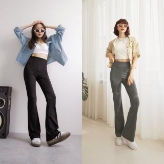 【OB 嚴選】視覺細-5KG．高腰彈性喇叭小黑褲《BA7491》-momo購物網 - 好評推薦 - 2024年11月