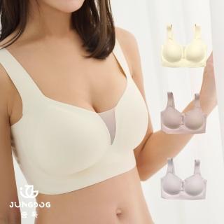 【JUNGDOG 上癮內著】3件組 深V紗舒眠內衣 睡眠內衣 M-Q(透氣內衣 無痕內衣 無鋼圈內衣)-momo購物網 - 好評推薦 - 2025年7月