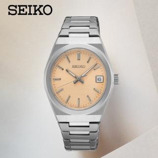 【SEIKO 精工】CS系列 簡約時尚 橫條紋女錶 -34mm 橘(SUR577P1/6N42-00N0P)-momo購物網 - 好評推薦 ...