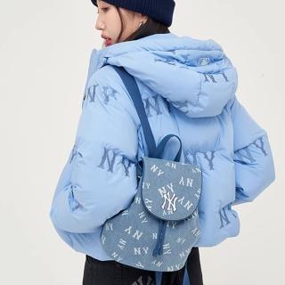 【MLB】牛仔丹寧後背包 Monogram系列 紐約洋基隊(3ABKS044N-50INS)-momo購物網