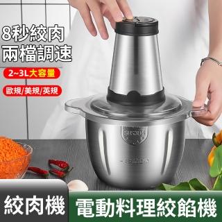 【LEZUN 樂尊】110V 多功能電動絞肉機大容量碎肉機-不鏽鋼2L(攪拌機/絞肉機/料理機/切菜機)-momo購物網 - 好評推薦 - 2025年9月