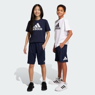 【adidas 愛迪達】ESSENTIALS 運動短褲 童裝 IC5657-momo購物網