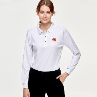 【PLAYBOY GOLF】女款雙面緹花吸濕排汗高爾夫長袖POLO衫-白(吸濕排汗/GOLF/高爾夫球衫/KA24206-73)-momo購物 ...