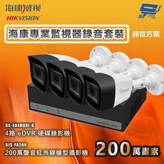 【CHANG YUN 昌運】海康專業監視器錄音套裝 錄音方案 錄音錄影 4台攝影機＋1台主機 內建SSD硬碟-momo購物網 - 好評推薦 ...