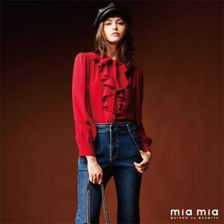 【mia mia】荷葉造型綁帶雪紡襯衫-momo購物網 - 好評推薦 - 2025年1月