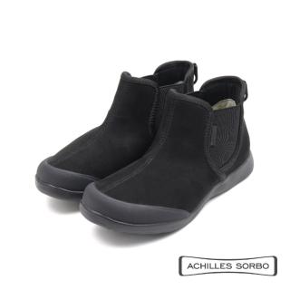 【ACHILLES SORBO】絨布質感伸縮軟墊拼接造型短靴 黑色(CUD089-BL)-momo購物網 - 好評推薦 - 2025年8月