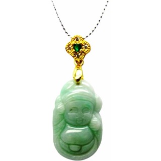 【小樂珠寶】冰正陽綠招財財神爺 天然A貨翡翠玉石吊墜子項鍊AA31(冰種玻璃種紫羅蘭翡翠專賣店)-momo購物網 - 好評推薦 - 2025年12月