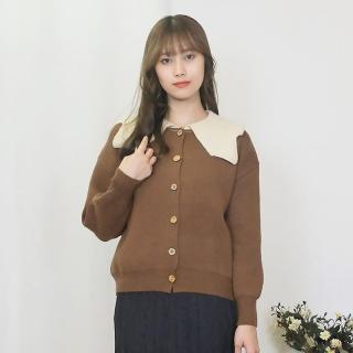 【Hana Mokuba】花木馬日系女裝造型大翻領清新甜美針織外套(外套)-momo購物網 - 好評推薦 - 2026年4月