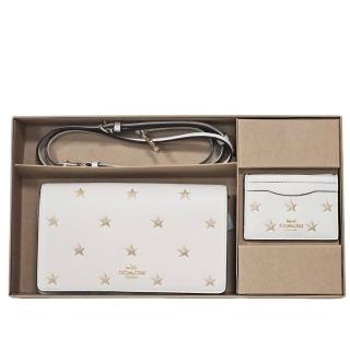 【COACH】coach 星星印花WOC斜背包和名片夾七夕情人節組(白色星星/贈原廠紙袋/七夕情人節)-momo購物網 - 好評推薦 - 2025年9月