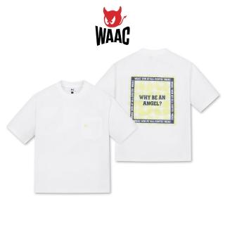 【WAAC】SCARF PATCH SS POCKET CREWNECK TOP 女士 口袋圓領短袖上衣 白色-momo購物網