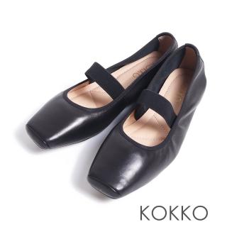 【KOKKO】甜美方頭隨你彎芭蕾舞娃娃鞋(黑色)-momo購物網 - 好評推薦 - 2025年9月