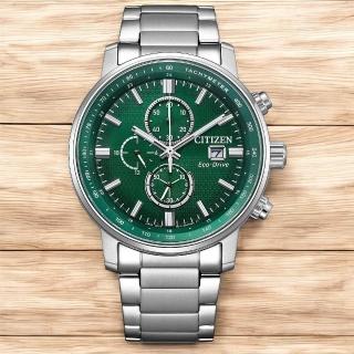 【CITIZEN 星辰】光動能綠面三眼計時錶/43mm(CA0840-87X)-momo購物網 - 好評推薦 - 2025年8月