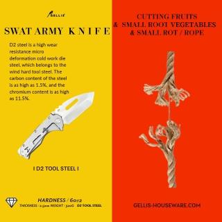 【GELLIS 鵲利仕】SWAT ARMY 特警戰術款全鋼柄頂級D2鋼水果刀戶外登山野營刀折刀(多功能設計刀款)-momo購物網 - 好評推薦 ...