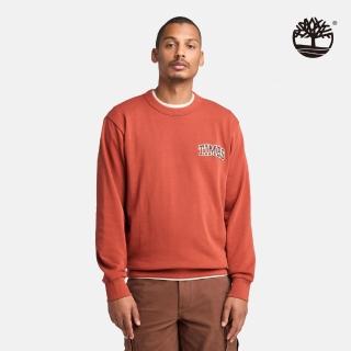 【Timberland 官方旗艦】男款 暗紅色 Timbs圓領長袖上衣(A6AGFEOD)-momo購物網 - 好評推薦 - 2025年12月