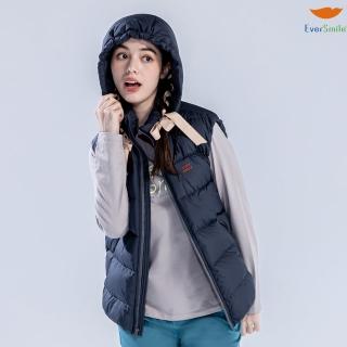 【EverSmile 幸福台灣】女撥水保暖羽絨背心(撥水抗汙、無氟、保暖、拒水羽絨、帽可拆、環保布料)-momo購物網 - 好評推薦 - 2025年9月
