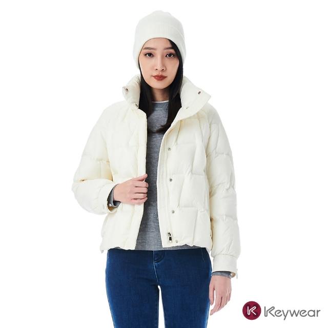 【KeyWear 奇威名品】輕盈白鵝絨立領羽絨外套 - momo購物網 - 好評推薦 -2024年12月