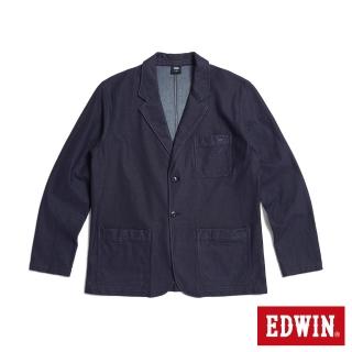 【EDWIN】男裝 針織西裝外套(原藍色)-momo購物網