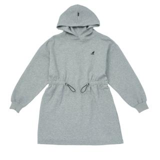 【KANGOL】洋裝 淺灰 腰身 連帽 連身裙 女(6452158011)-momo購物網 - 好評推薦 - 2025年12月