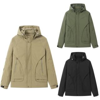 【米蘭精品】現貨+預購 鋪棉外套休閒夾克(純色連帽防風運動男外套3色74jd86)-momo購物網 - 好評推薦 - 2025年11月