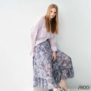 【iROO】迷霧紫藤花長裙-momo購物網