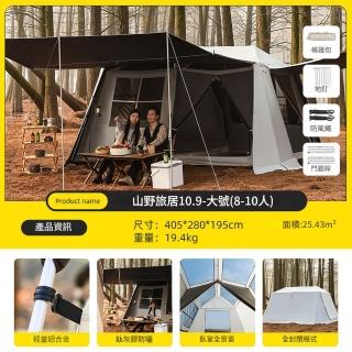 【HeartPick心選】戶外露营加厚黑膠大帳篷 黑膠帳篷 兩室一廳(戶外 野餐 防水 防蚊蟲 防暴雨 防晒 8-12人)-momo購物網 ...