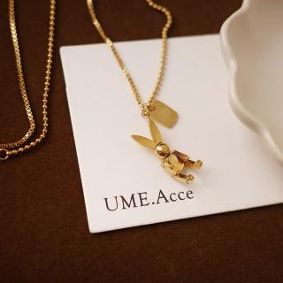 【UME.Acce】機械兔小吊牌AB鍊鈦鋼項鍊鈦鋼項鍊 鈦鋼 項鍊 韓國項鏈 吊墜項鍊 兔子項鍊-momo購物網 - 好評推薦 - 2025年11月