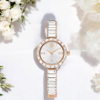 【SWAROVSKI 施華洛世奇】Matrix Bangle系列 水晶腕錶-25mm白 聖誕 送禮 38女王節(5677484)-momo購物 ...