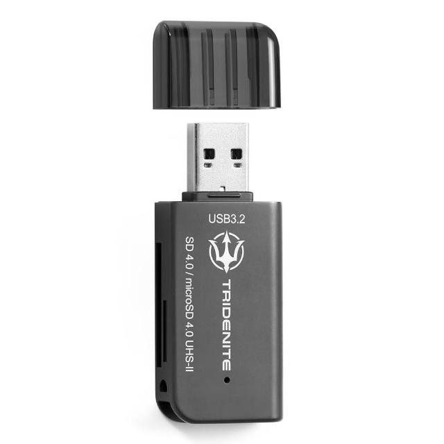 【TRIDENITE】超頻雙卡讀卡機 USB 3.2 UHS-II PRO SD 4.0 + DDR-200 SD/MicroSD(Type ...
