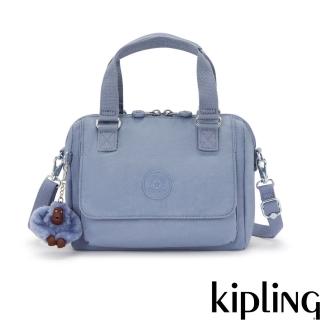 【KIPLING官方旗艦館】灰藍色翻蓋手提側背包-ZEVA-momo購物網