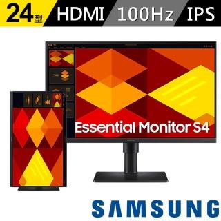 【Samsung 三星】S24D400GAC 24型 100Hz FHD窄邊美型螢幕(垂直旋轉/左右旋轉/可調高度/前後傾斜)-momo購物網 ...