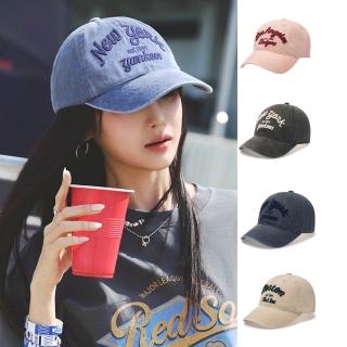 【MLB】牛仔丹寧可調式軟頂棒球帽 Varsity系列 道奇/洋基隊(3ACPDS14N-多色任選)-momo購物網