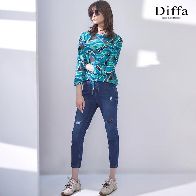 【Diffa】holiday繡花刷色設計牛仔褲-女(丹寧) - momo購物網 - 好評推薦 -2025年2月