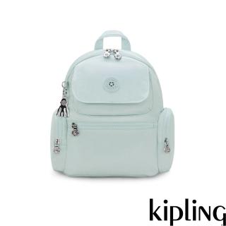 【KIPLING官方旗艦館】冰河藍多口袋拉鍊後背包-MATTA-momo購物網