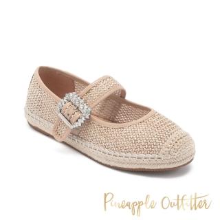 【Pineapple Outfitter】EAMON 編織鑽釦平底娃娃鞋(粉色)-momo購物網 - 好評推薦 - 2025年8月