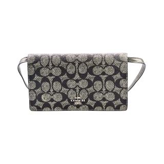 【COACH】ANNA LOGO PVC字牌釦式翻蓋WOC斜背包(黑銀C/小款)-momo購物網 - 好評推薦 - 2025年9月