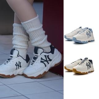 【MLB】厚底老爹鞋 增高鞋 Big Ball Chunky丹寧系列 紐約洋基隊(3ASHD045N-兩色任選)-momo購物網